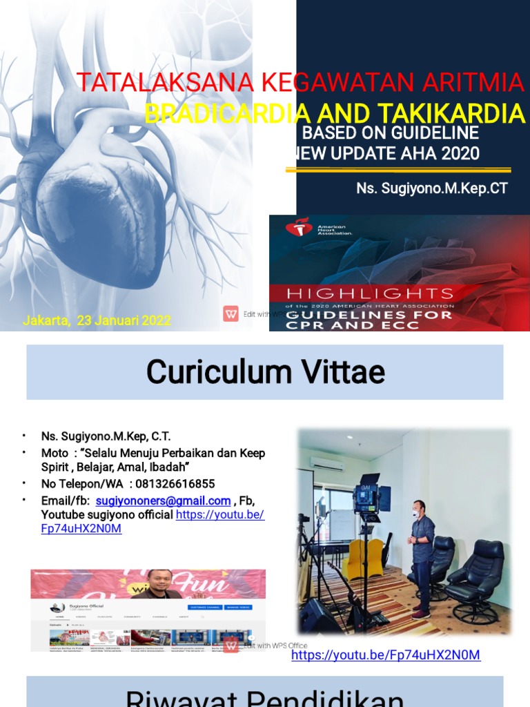 Materi Seminar Acls Bradikardia Dan Takikardia Aha 2020 Sugiyono | PDF