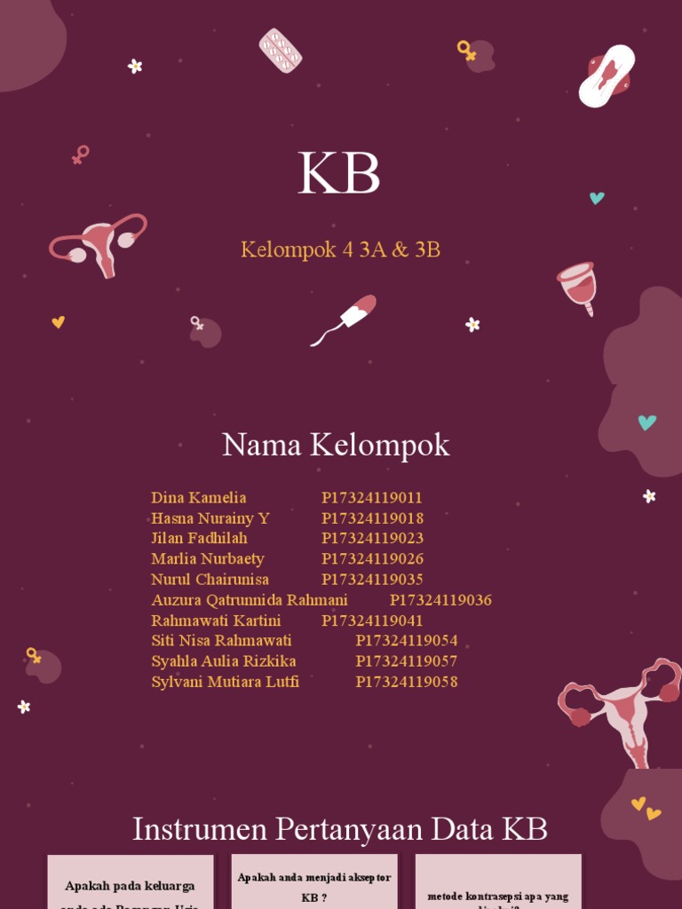 Kelompok 4 - Instrumen KB - Askeb Komunitas | PDF | Kesehatan Holistik
