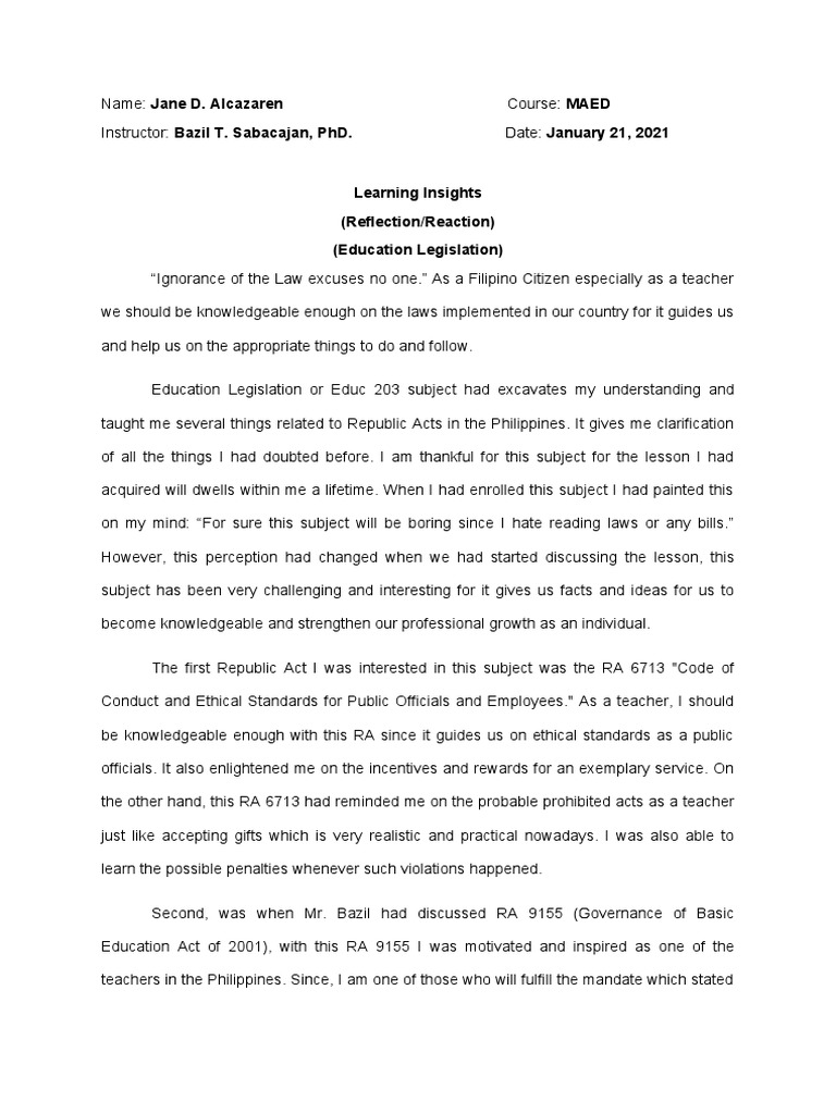 Learning Insights | PDF | Teachers | Learning