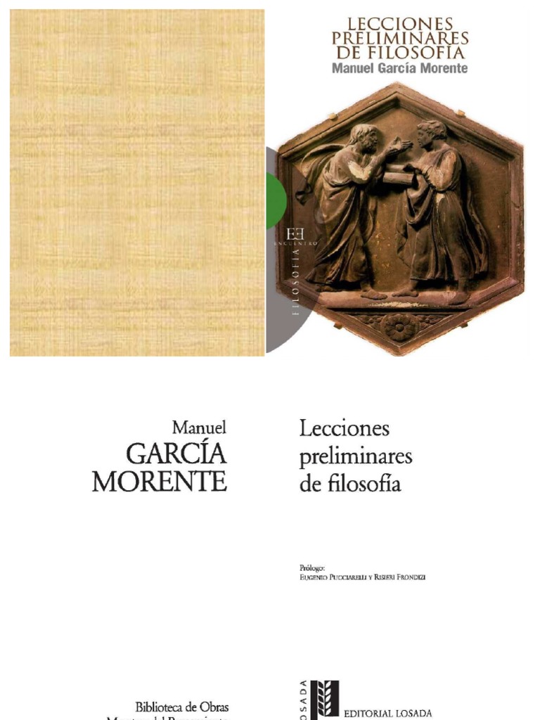 Lecciones Preliminares de Filosofía - Manuel García Morente (Editorial ...