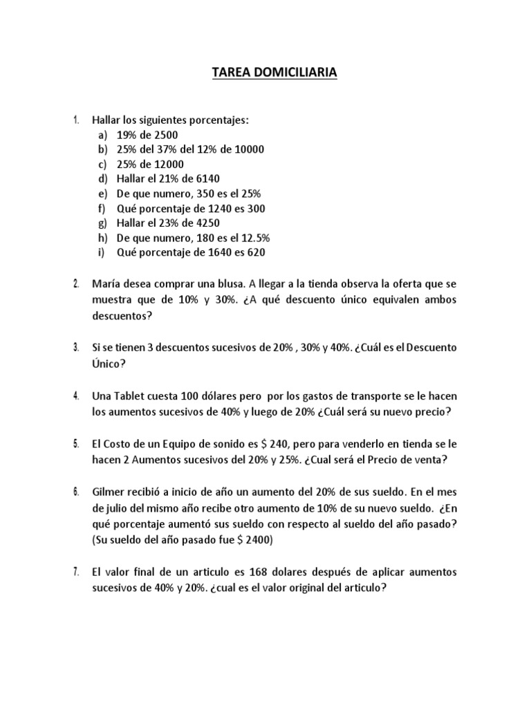 Tercera Tarea Domiciliaria | PDF