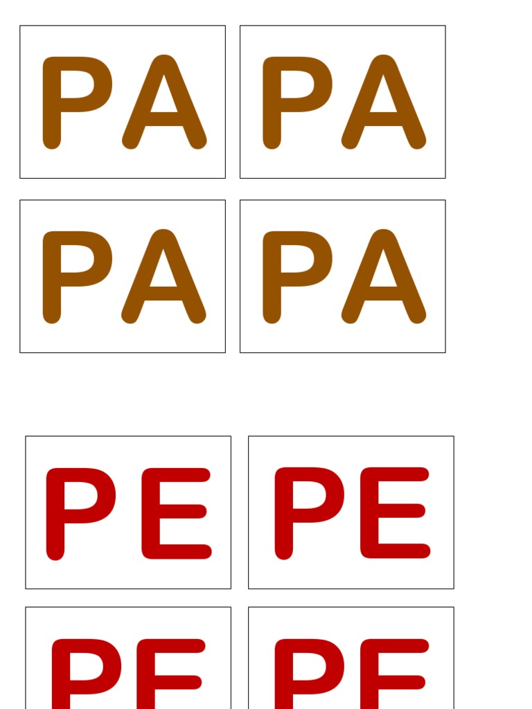 Fichas Pa Pe Pi Po Pu | PDF