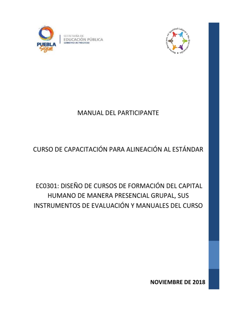 Manual Del Participante | PDF | Aprendizaje | Evaluación