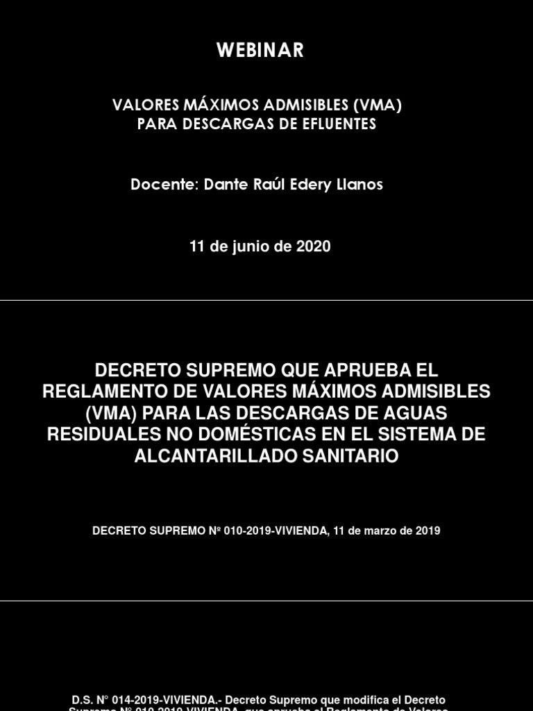 VMA para Efluentes No Domésticos | PDF | Tratamiento de aguas ...