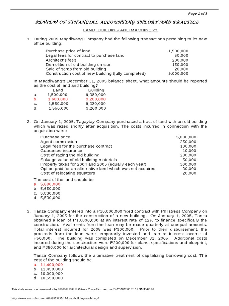 Land, Building, and Machinery | PDF | Loans | Interest Land, Building, and Machinery | PDF | Loans | Interest