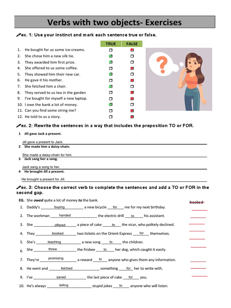 Verbs With Two Objects | PDF | Languages | Foreign Language Studies