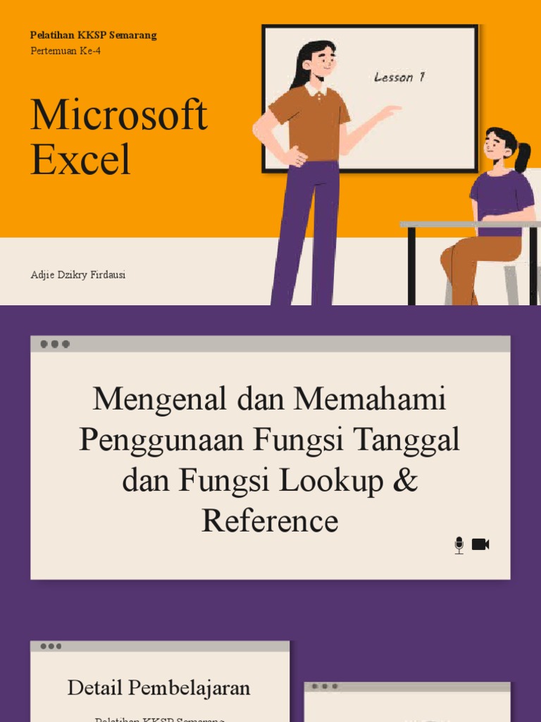 Fungsi Tanggal Dan Fungsi Lookup & Reference | PDF | Metode & Bahan Ajar | Komputer