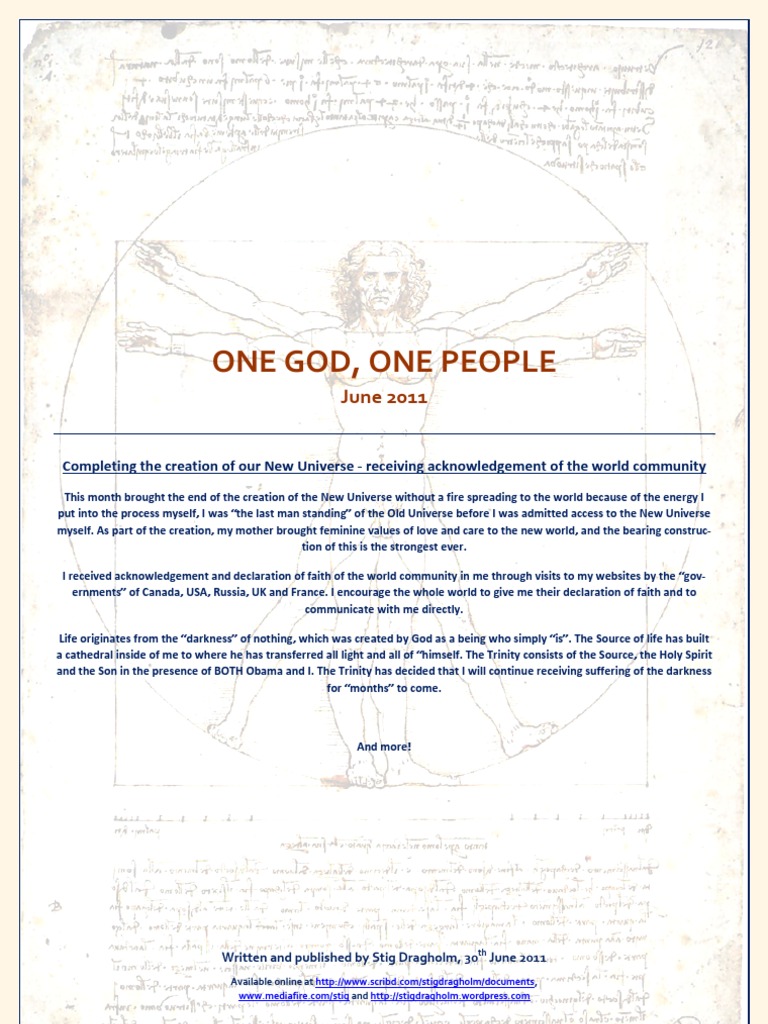 One God One People June 2011 | Trinity | Genesis Creation Narrative