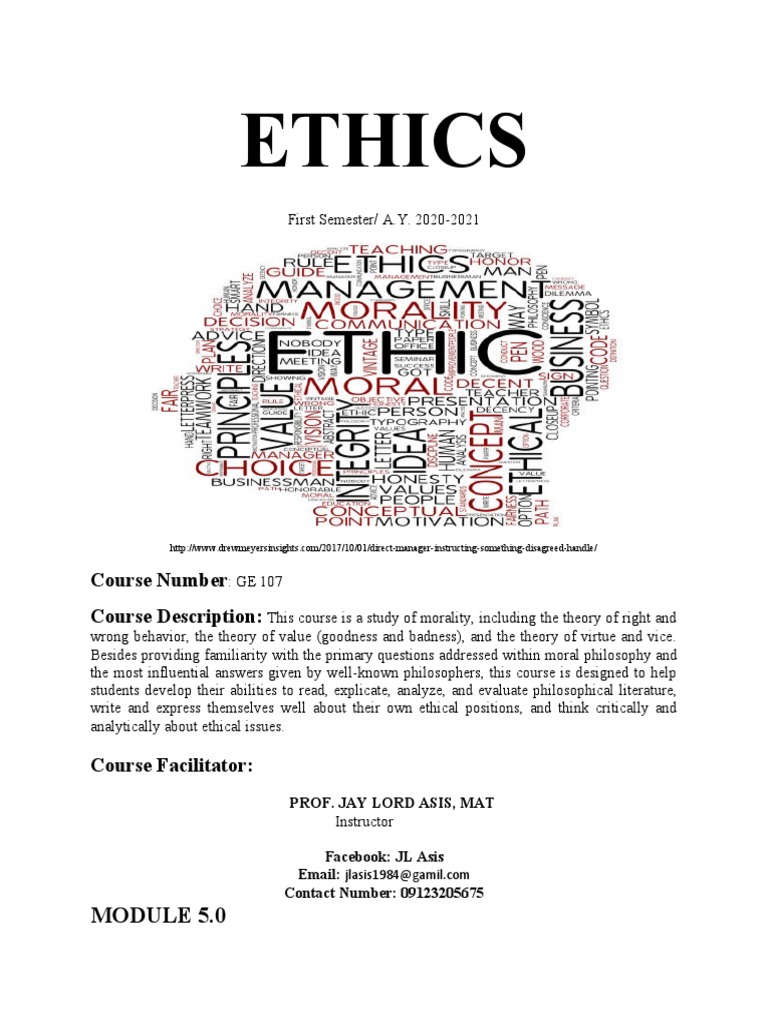 Ethics Module 3 | PDF | Virtue | Courage