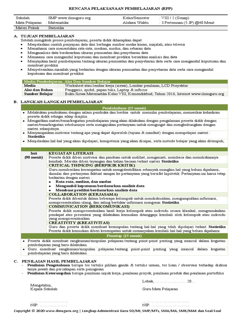 RPP Ii MTK Viii | PDF