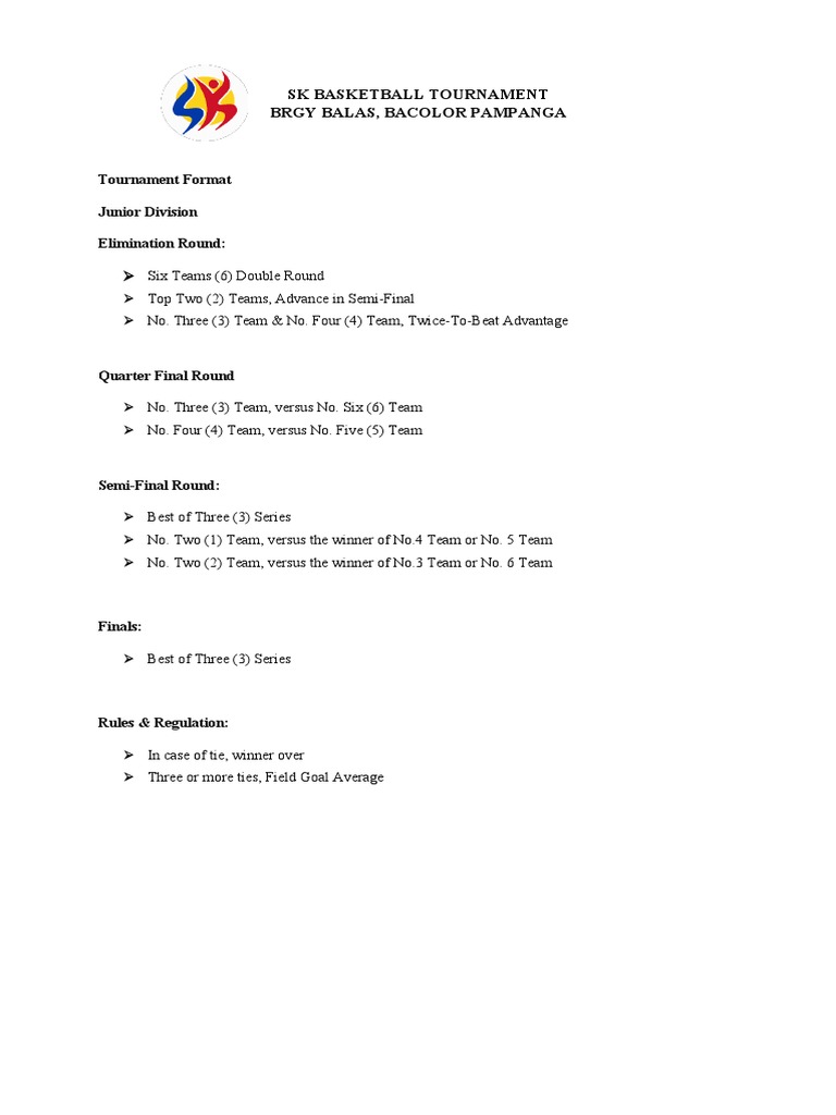 SK Basketball Tournament | PDF