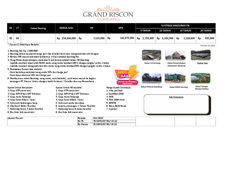 Pricelist Grand Riscon Soreang (Juli) | PDF | Hukum