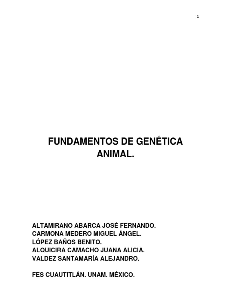 Fundamentos de Genética Animal. Libro Electrónico. | PDF | Cromosoma ...