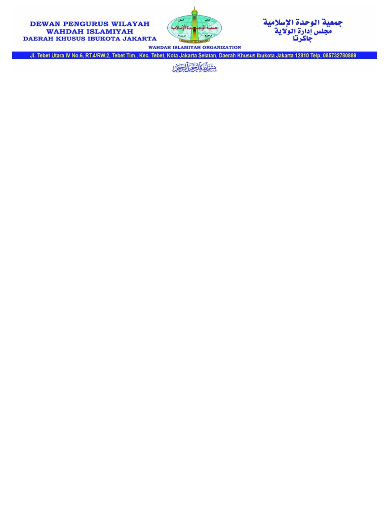 Kop Surat Dpw Dki Jakarta | PDF