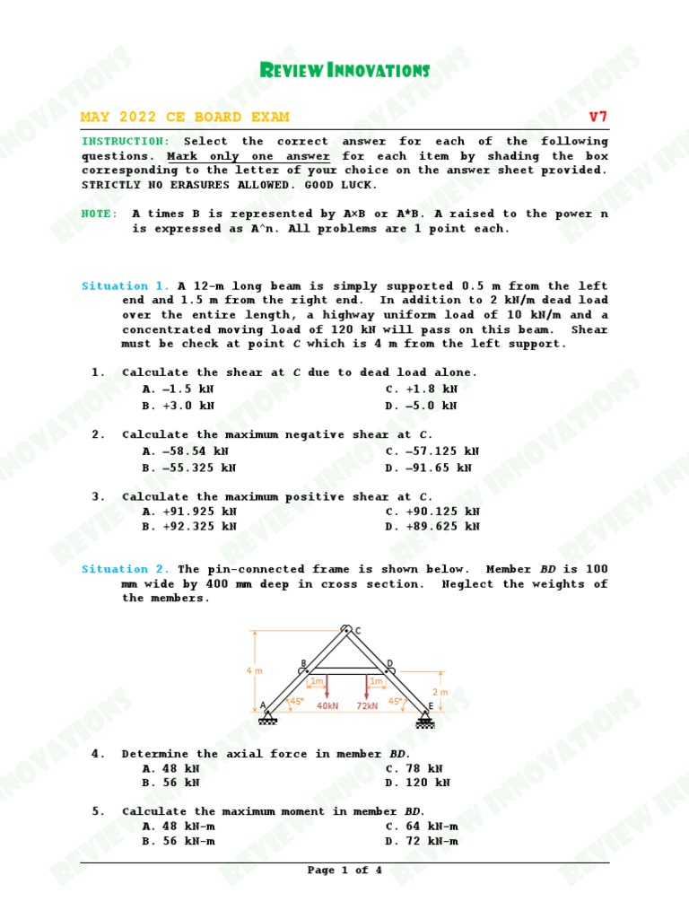 Tos 2 | PDF | Beam (Structure) | Tension (Physics)