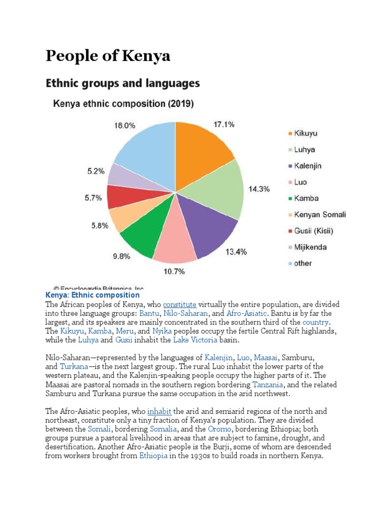 People of Kenya: Ethnic Groups and Languages | PDF
