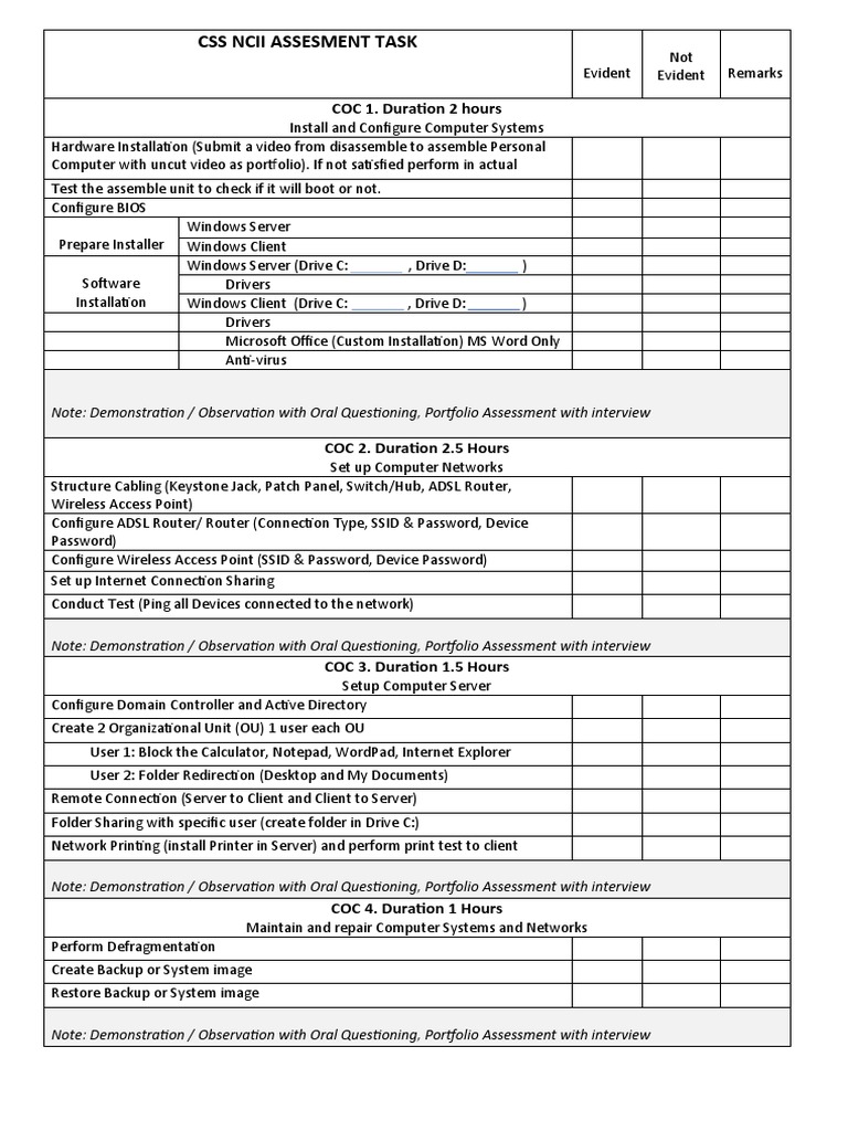 Share Css Ncii Institutional Assessment Task Docx Pdf Server Computing Microsoft Windows 9813