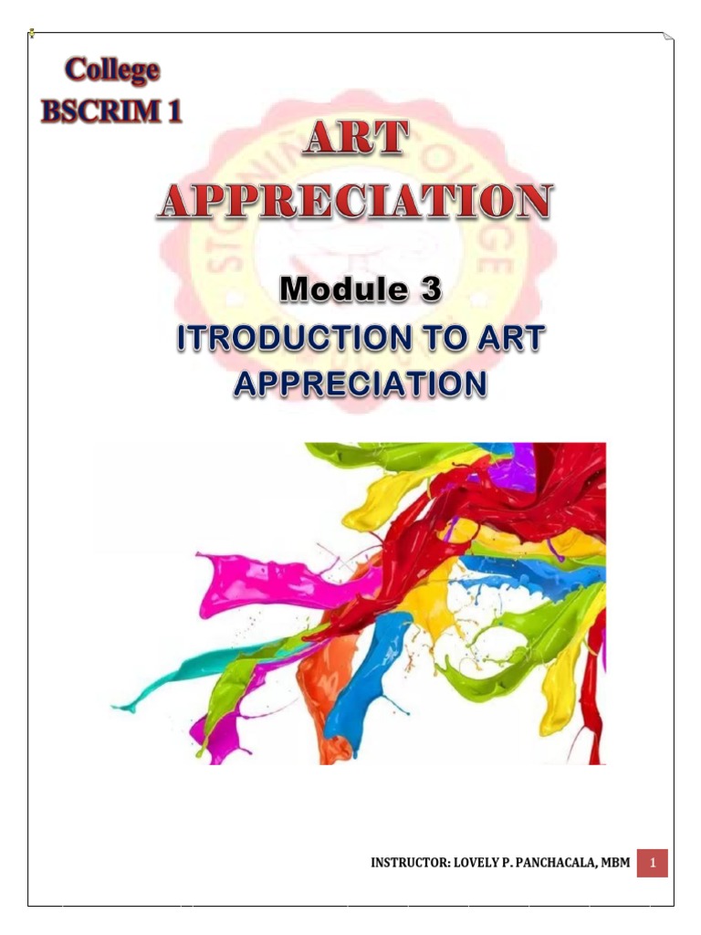 Module 3 Art of Appreciation PDF | PDF | Abstract Art | Plato