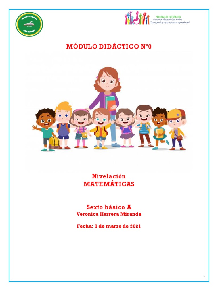 6-básico-Matmática-módulo-0 | PDF | División (Matemáticas) | Ecuaciones