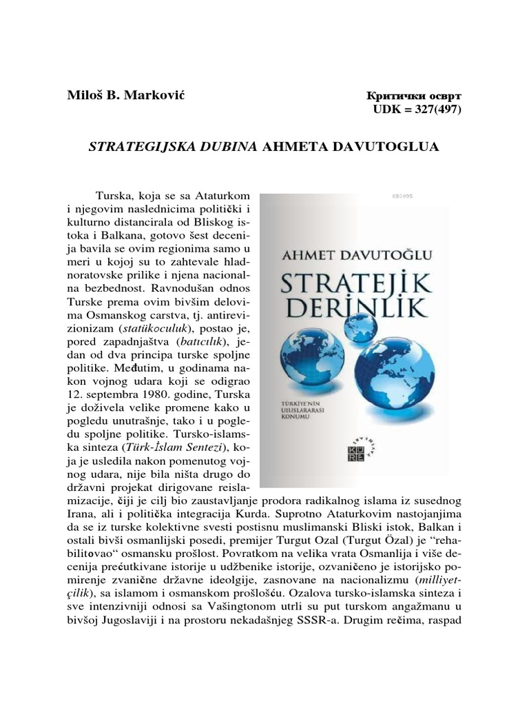 The_strategic_depth_of_Ahmet_Davutoglou | PDF