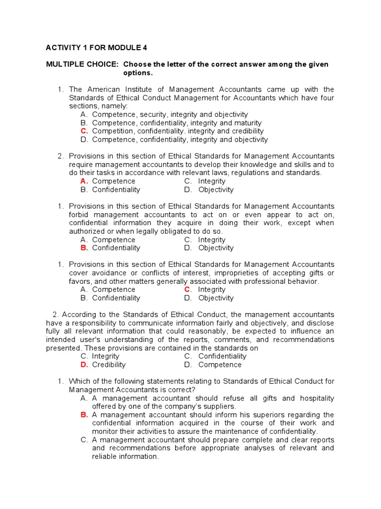 Activity 1 For Module 4 | PDF | Confidentiality | Integrity