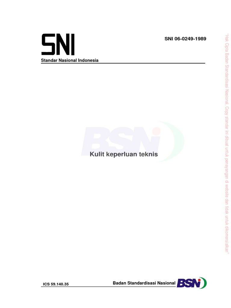 Sni 06 - 0249 - 1989 | PDF | Bisnis