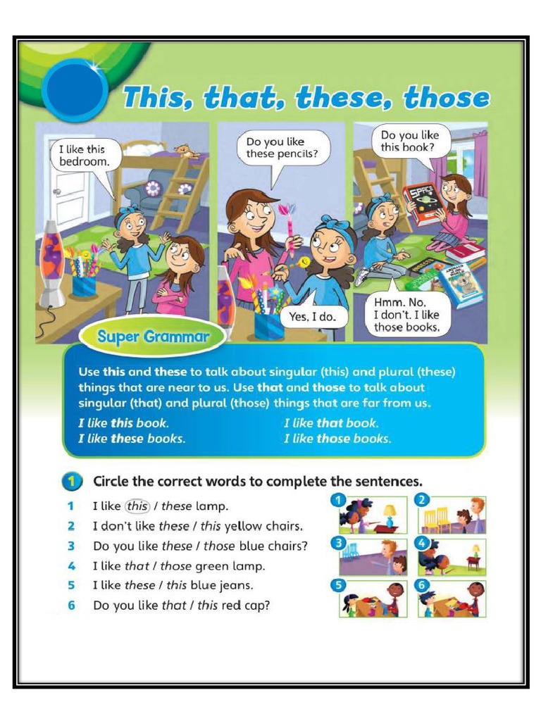 Demonstrative Adjectives (Homework) | PDF
