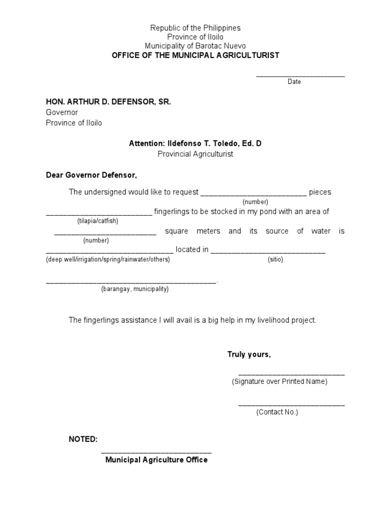 Fingerlings Request Form | PDF