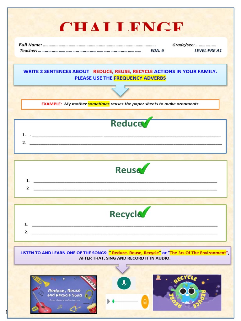 Challenge Activity 2 Level A1 - 3er Grado | PDF