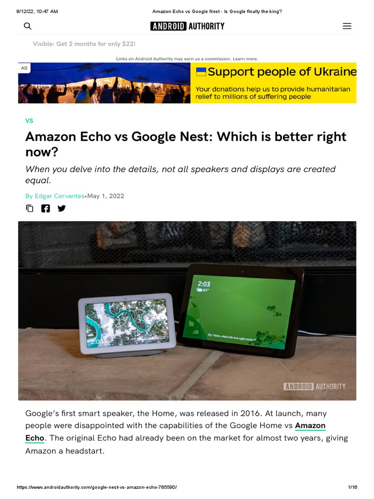Amazon Echo Vs Google Nest - Is Google Finally The King | PDF | Amazon ...