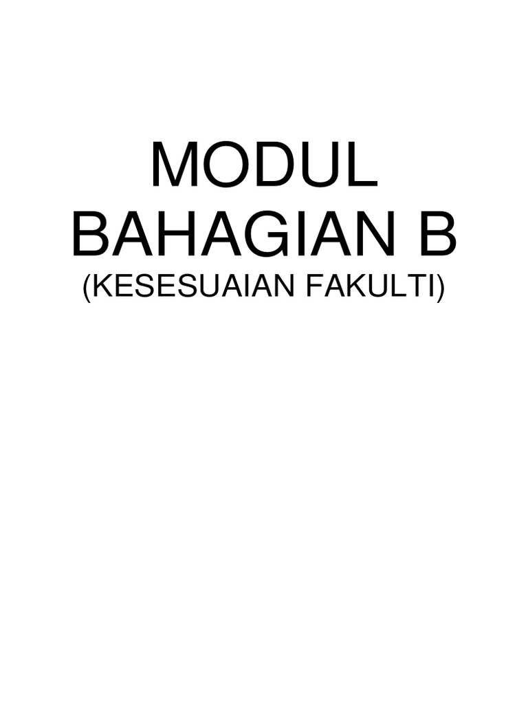 Bab 3 Modul-B-Kesesuaian-Fakulti | PDF