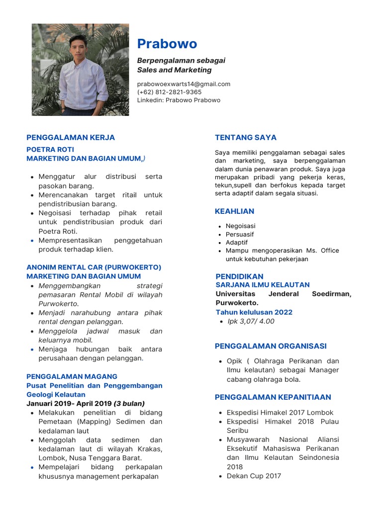CV Prabowo 2022 | PDF