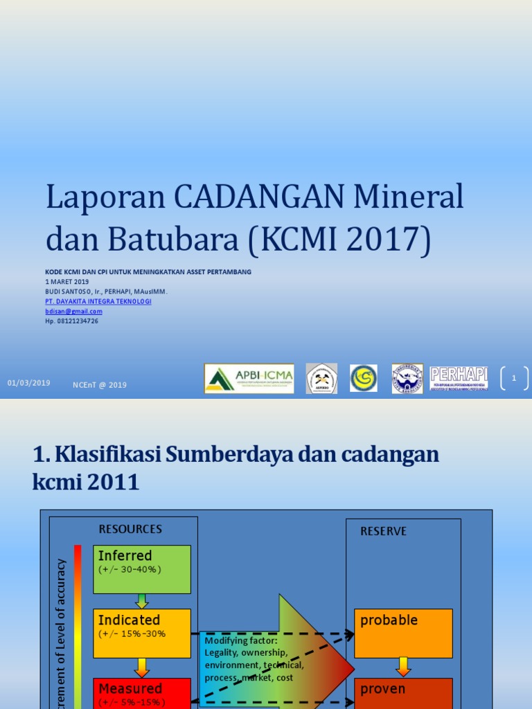 Laporan Cadangan Mineral Dan Batubara - KCMI 2017 | PDF