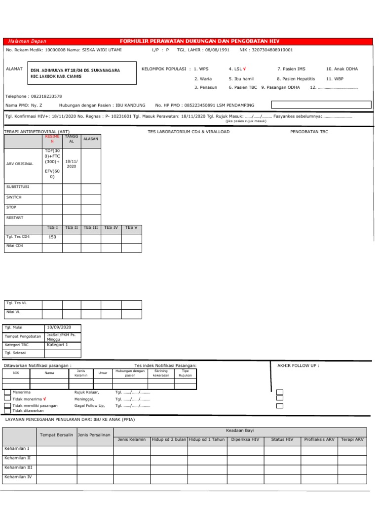 Formulir - Ikhtisar Formulir Pencatatan Dan Pelaporan | PDF