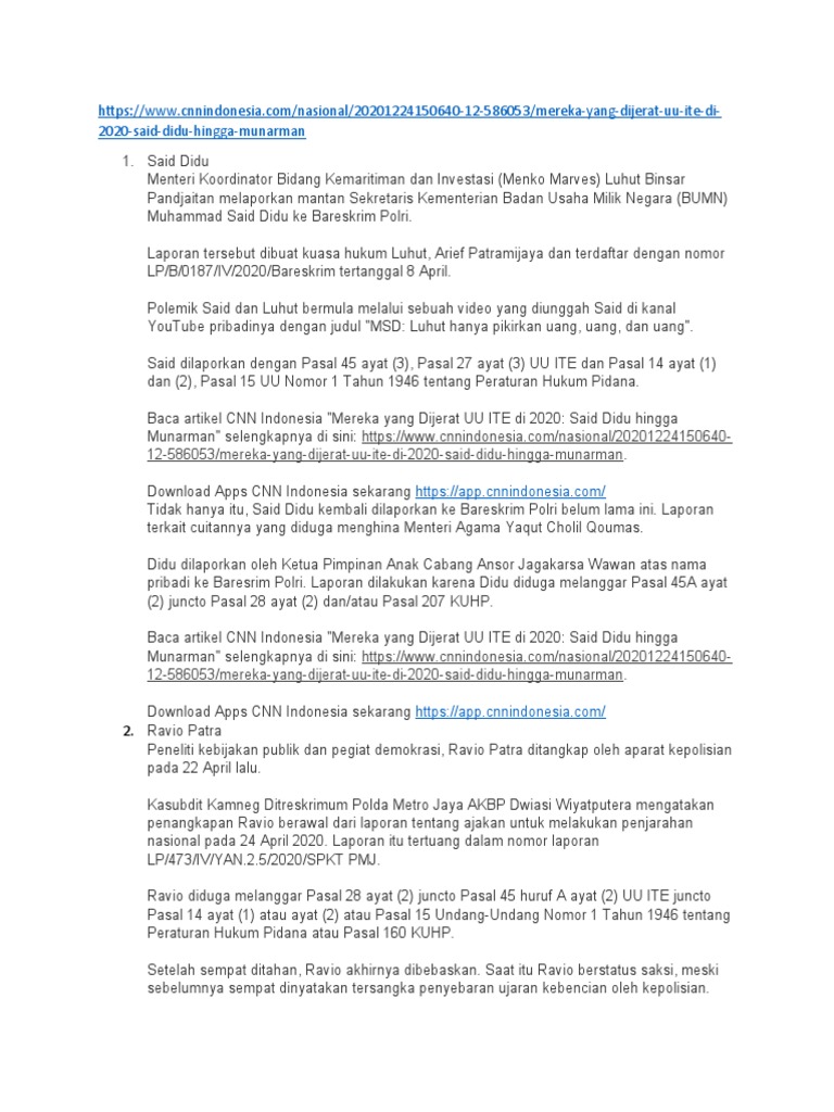 5 Pelanggaran Ite Alwi Ino | PDF