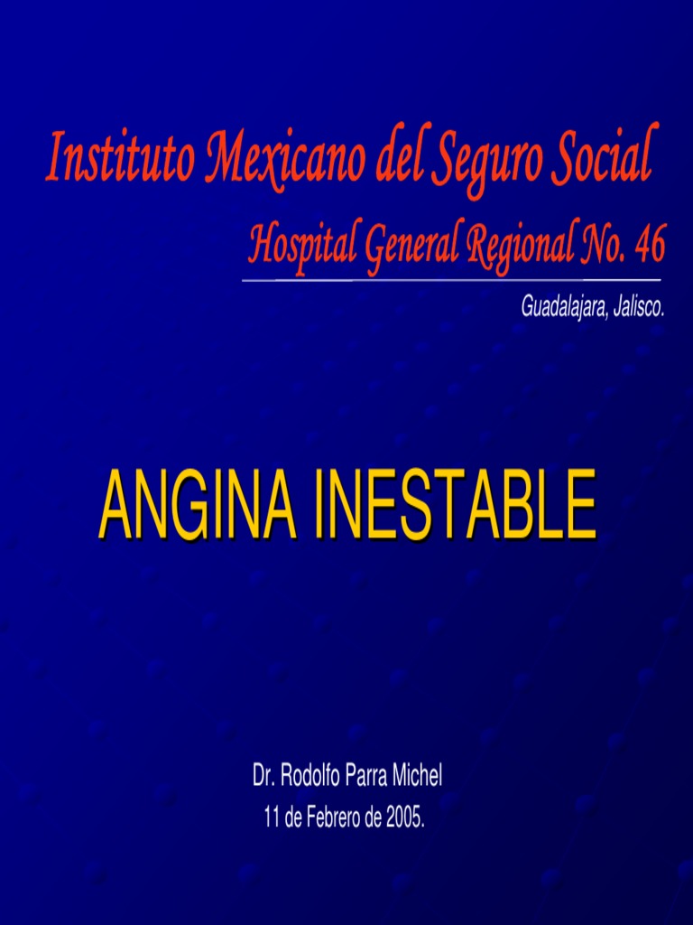 Angina inestable diagnóstico dolor torácico | PDF | Infarto de ...