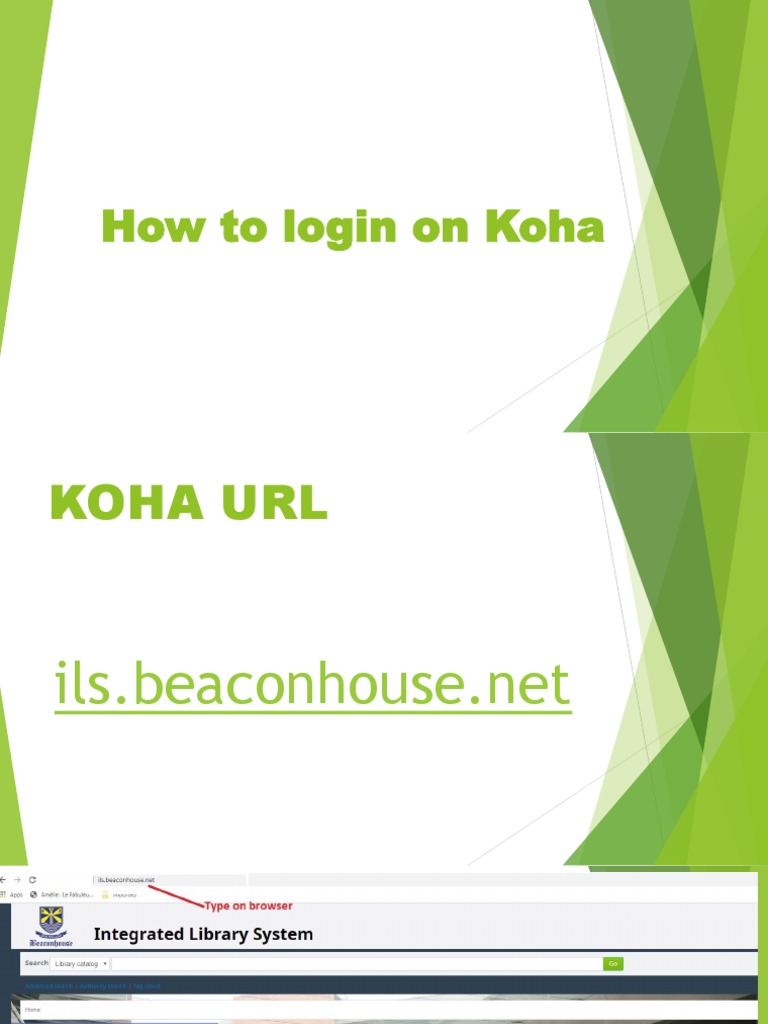 How To Login On Koha | PDF