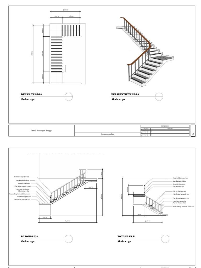 Gambar Kerja Tangga | PDF