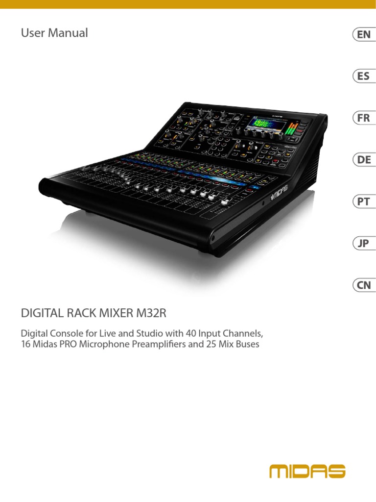 Midas M32R Manual | PDF | Electronics | Electrical Engineering