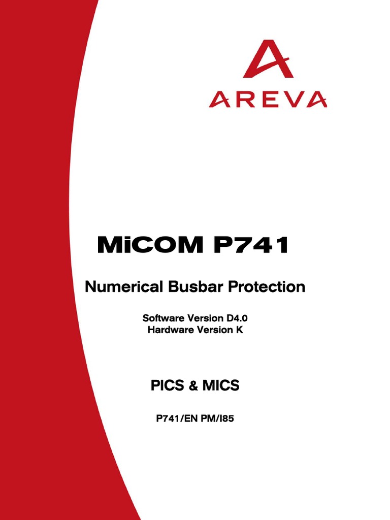 Micom P741: Numerical Busbar Protection | PDF | Data Model | Trademark