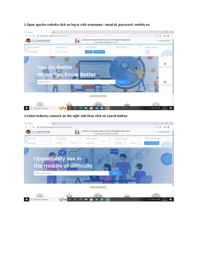 Apsche Industry Connect Application Guide | PDF