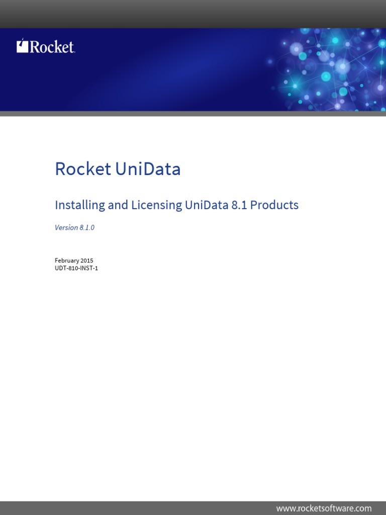 Rocket UniData Manual | PDF | Installation (Computer Programs) | Computer File