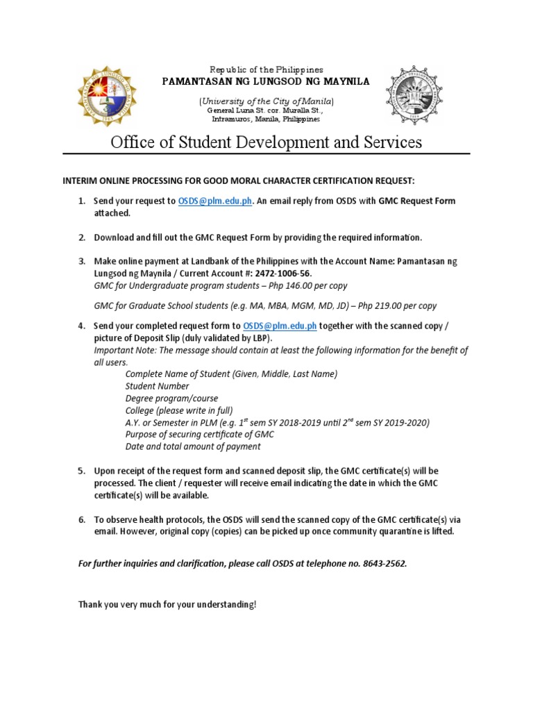 GMC Process On-Line Request | PDF