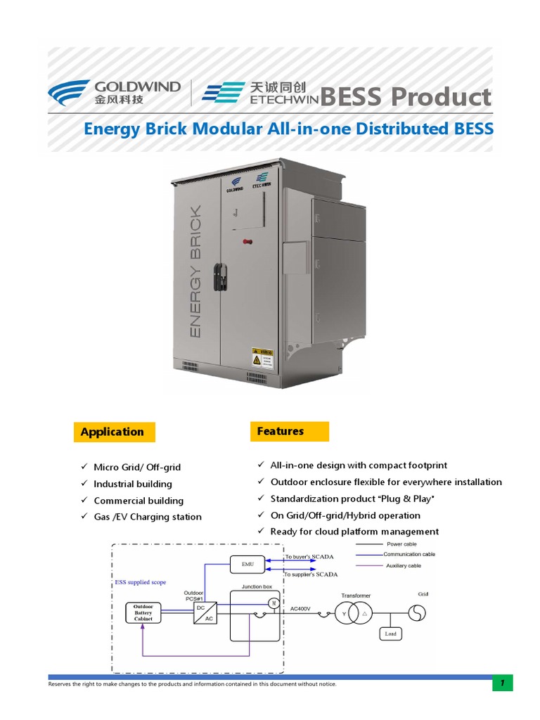 Etechwin BESS Datasheet en V1.0 | PDF | Power Inverter | Alternating Current