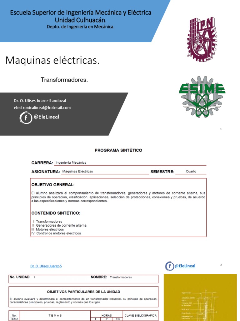 Maquinas Electricas. | PDF | Electricidad | Transformador
