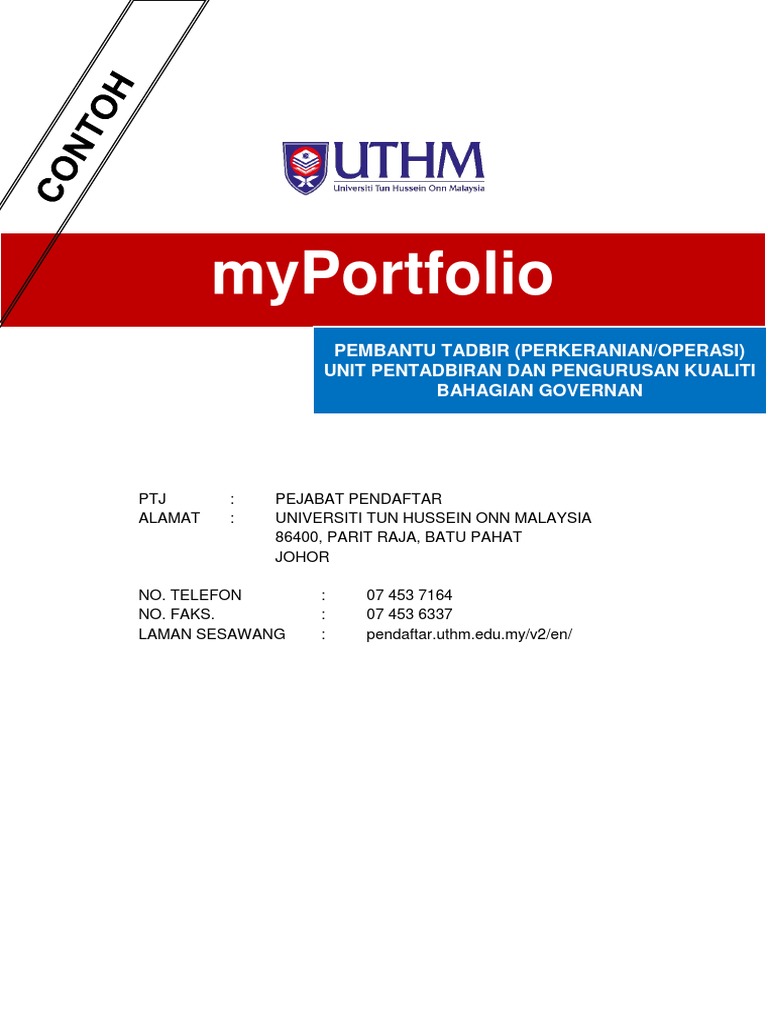 Contoh myPortfolio (27112018) | PDF