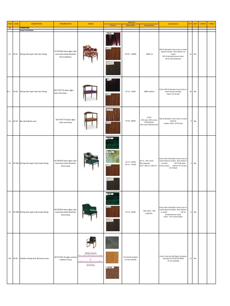 BOQ TONO Detail2 | PDF | Chair | Textiles