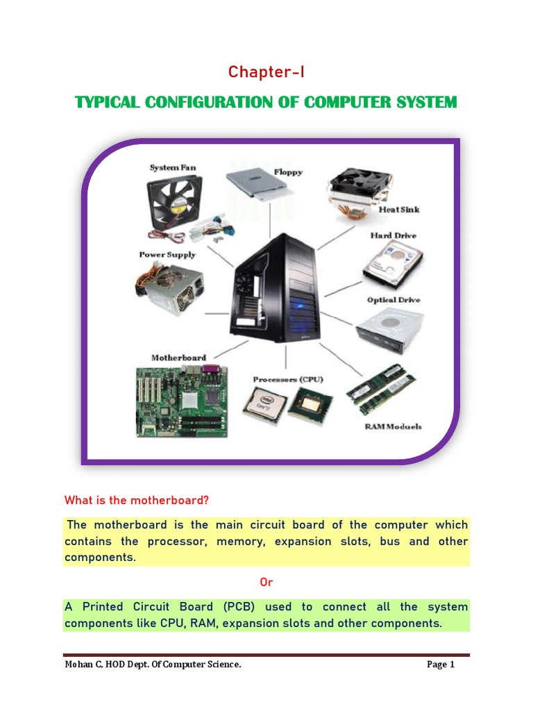 Typical Configuration of Computers - Chapter - 1 | Download Free PDF | Random Access Memory ...