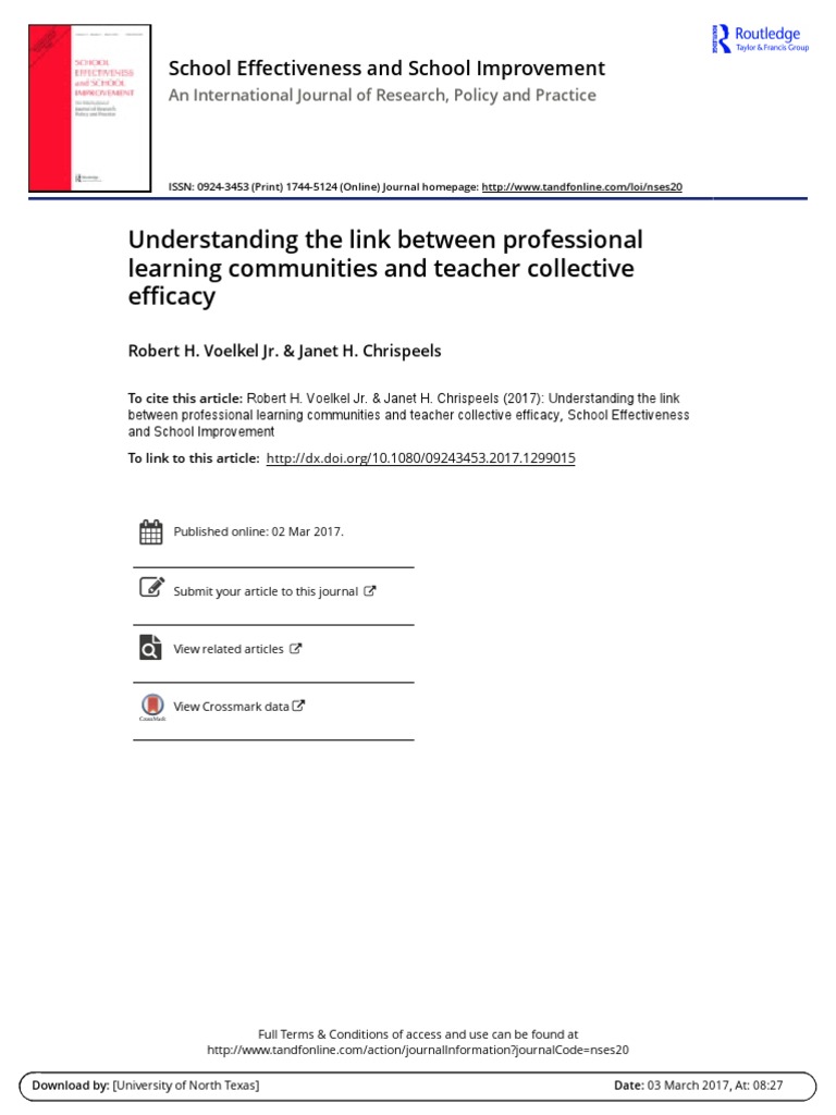Understanding The Link Between Professional Learning Communities and ...