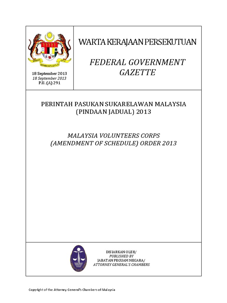 Pindaan Pangkat RELA 2013 | PDF | Malaysia